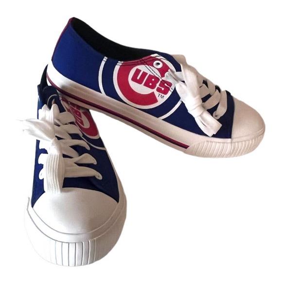FOCO | Shoes | New Chicago Cubs Mlb Mens Low Top Big Logo Foco Canvas ...